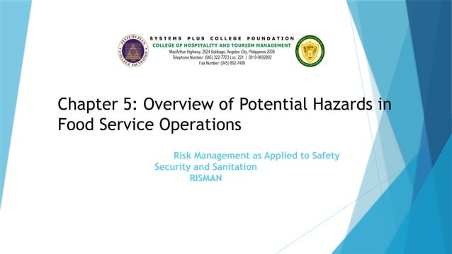 CH5-overview-of-potential-hazards-in-food-service-operations.pptx | Infectious Diseases ...