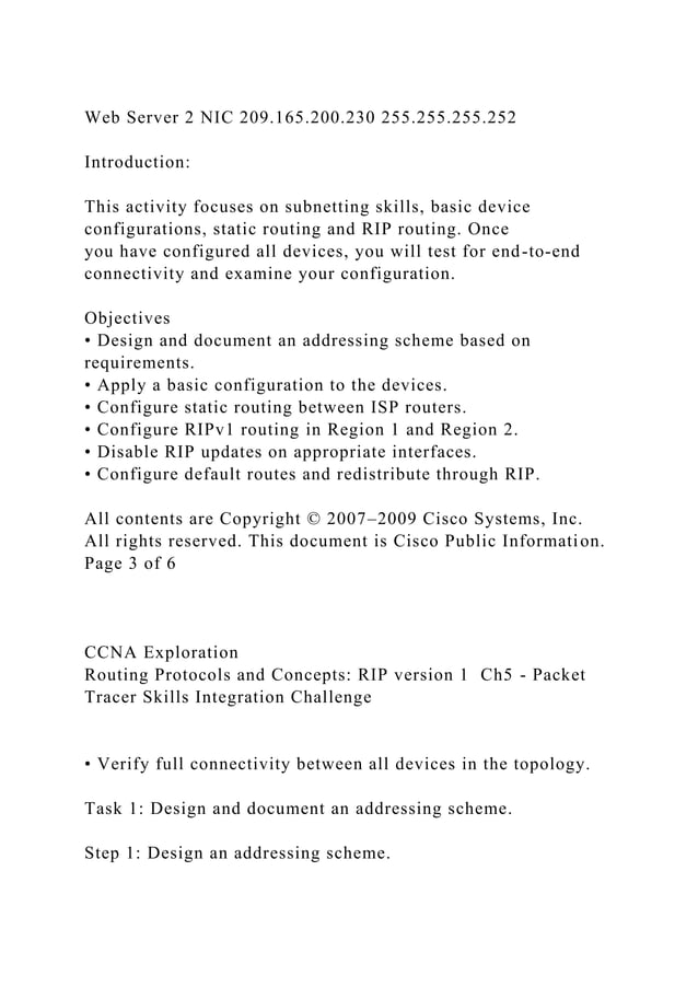 Ch5 - Packet Tracer Skills Integration Instructions To.docx