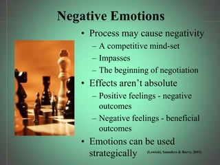 Negotiation: Perception, Cognition & Emotion | PPTX