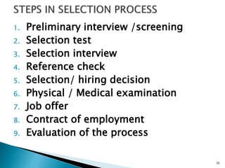 Human Resource Management: Recruitment & Selection | PPT