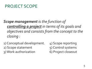 project Development Management (Scope Management ) | PPT
