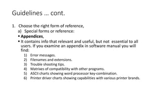 Software Documentation - writing to support - references | PPT
