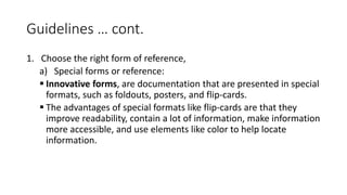 Software Documentation - writing to support - references | PPTX