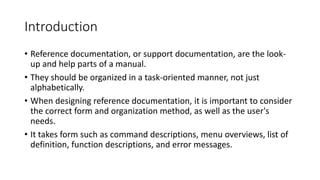 Software Documentation - writing to support - references | PPT
