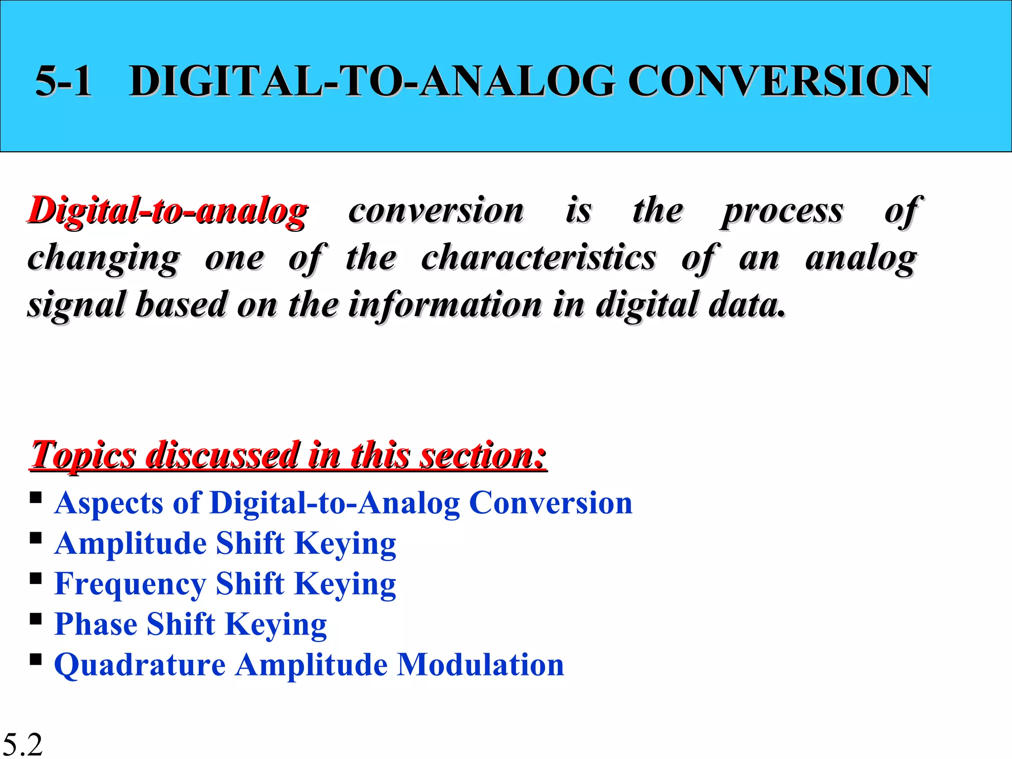Digital to analog conversion | PPT