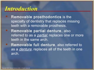 Ch52 removable prosthodontics | PPT
