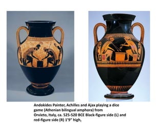 Achilles And Ajax Playing A Dice Game Andokides