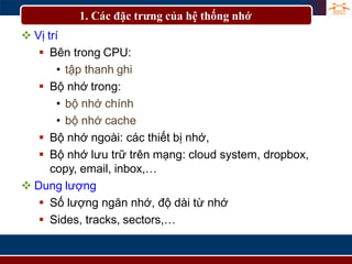Chương 4 bài 5 hệ thống nhớ máy tính (KTMT) | PDF