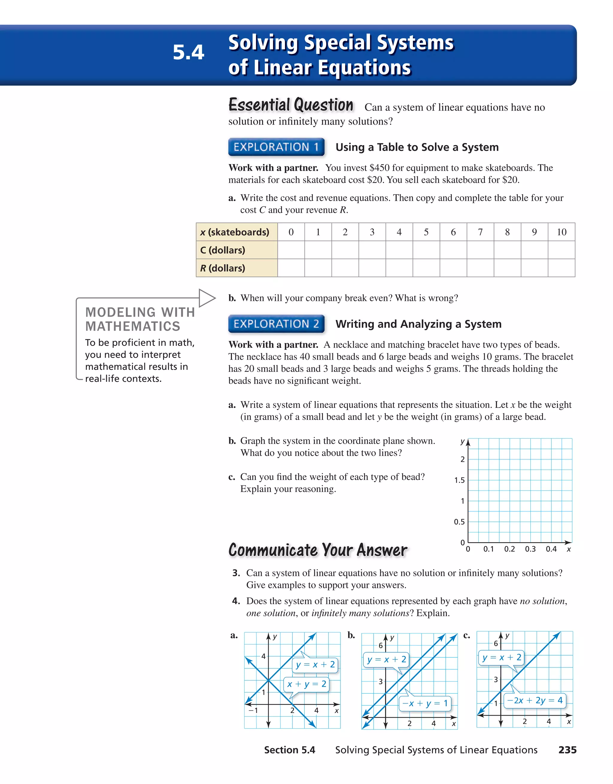 Ch 5 book - systems of linear equations | PDF