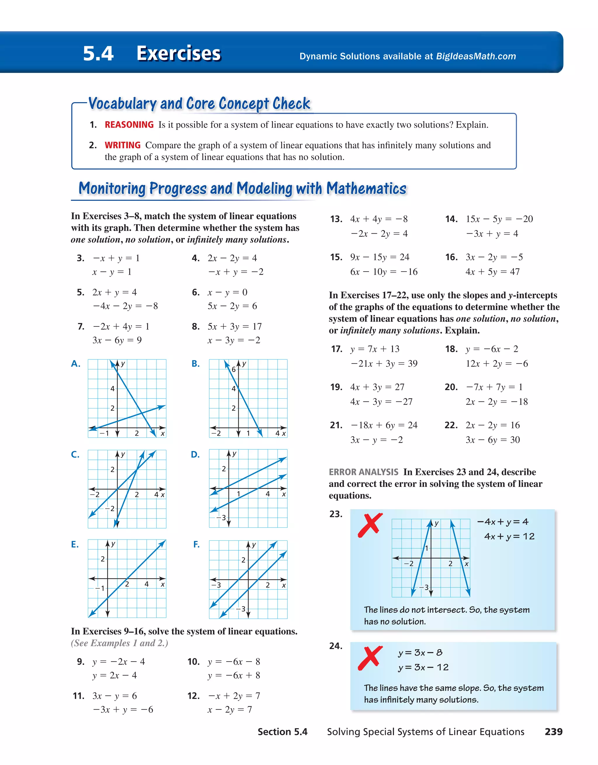 Ch 5 book - systems of linear equations | PDF