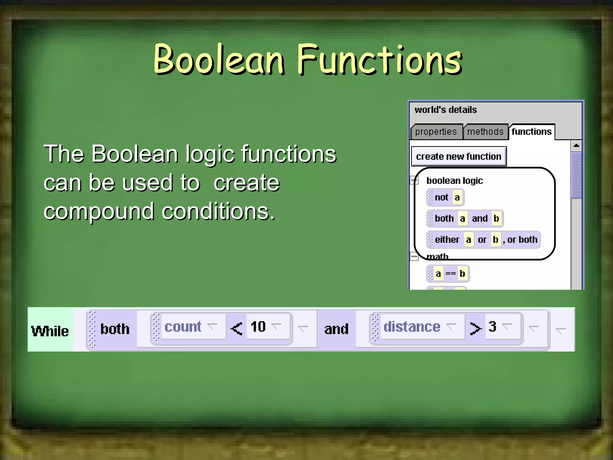 Ch 5 Boolean Logical In Alice Ppt Programming Languages Computing