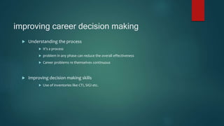 career decision making | PPTX
