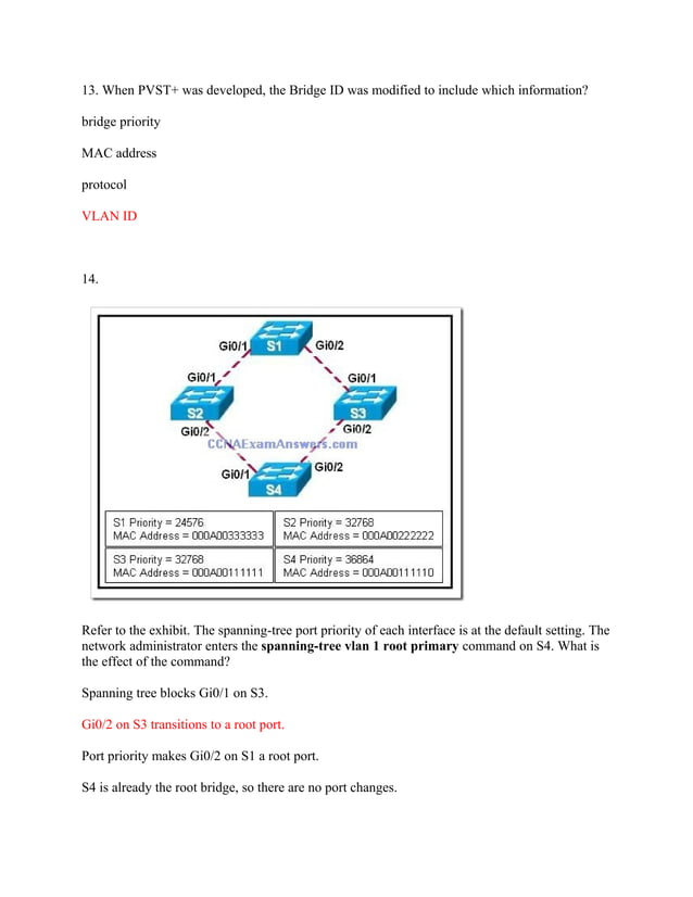 Ch5 ccna exploration 3 lan swtching and wireless | DOC