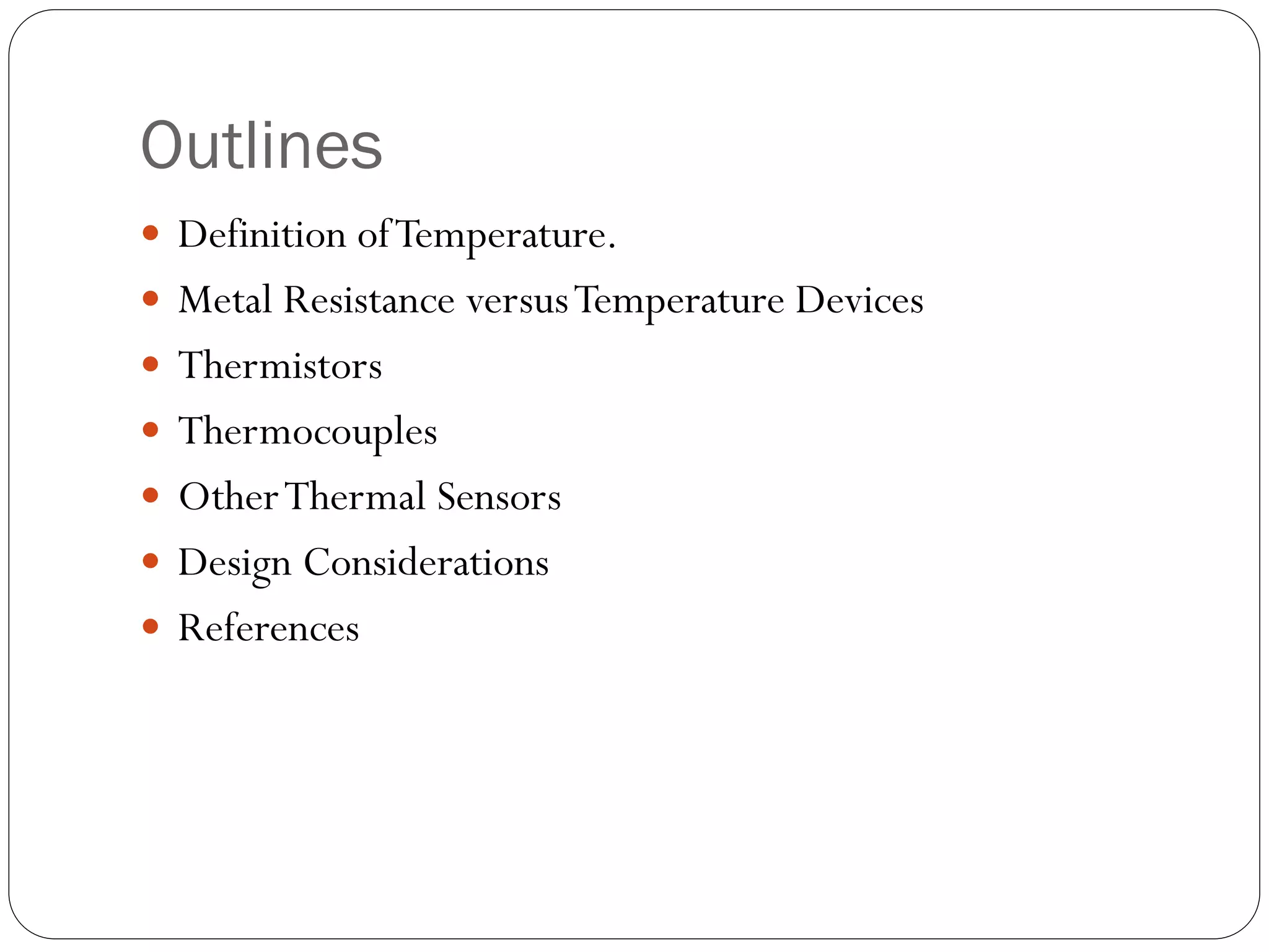 Transducers : Thermal Sensors | PDF