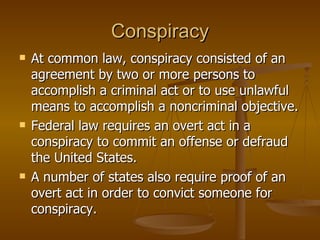 Ch 5 Inchoate Offenses | PPT