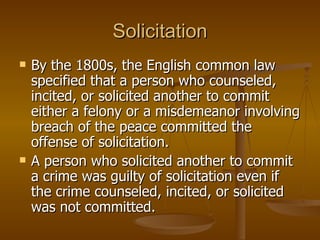 Ch 5 Inchoate Offenses | PPT