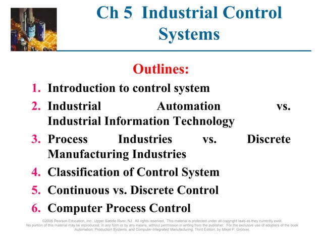 Ch 5 Industrial Control Systems.ppt | Operating Systems | Computer ...