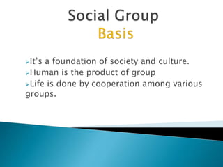 Chapter 5 lec 6 social groups | PPTX