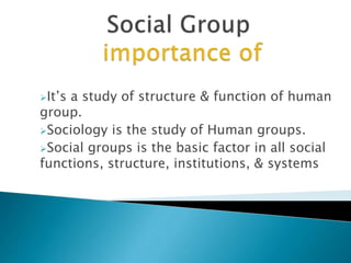 Chapter 5 lec 6 social groups | PPTX