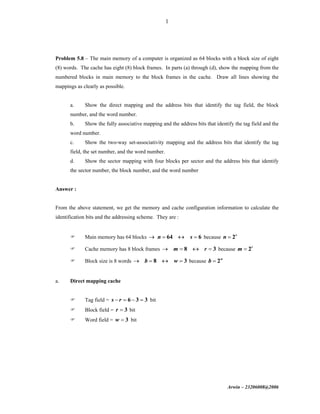 Advanced Computer Architecture chapter 5 problem solutions | PDF