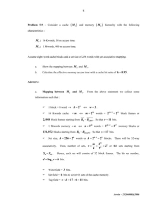 Advanced Computer Architecture chapter 5 problem solutions | PDF