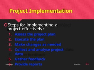 CH5 PROJECT IMPLEMENTATION, MONITORING & EVALUATION | PPTX