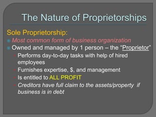 Ch 5 proprietorship & partnerships | PPT
