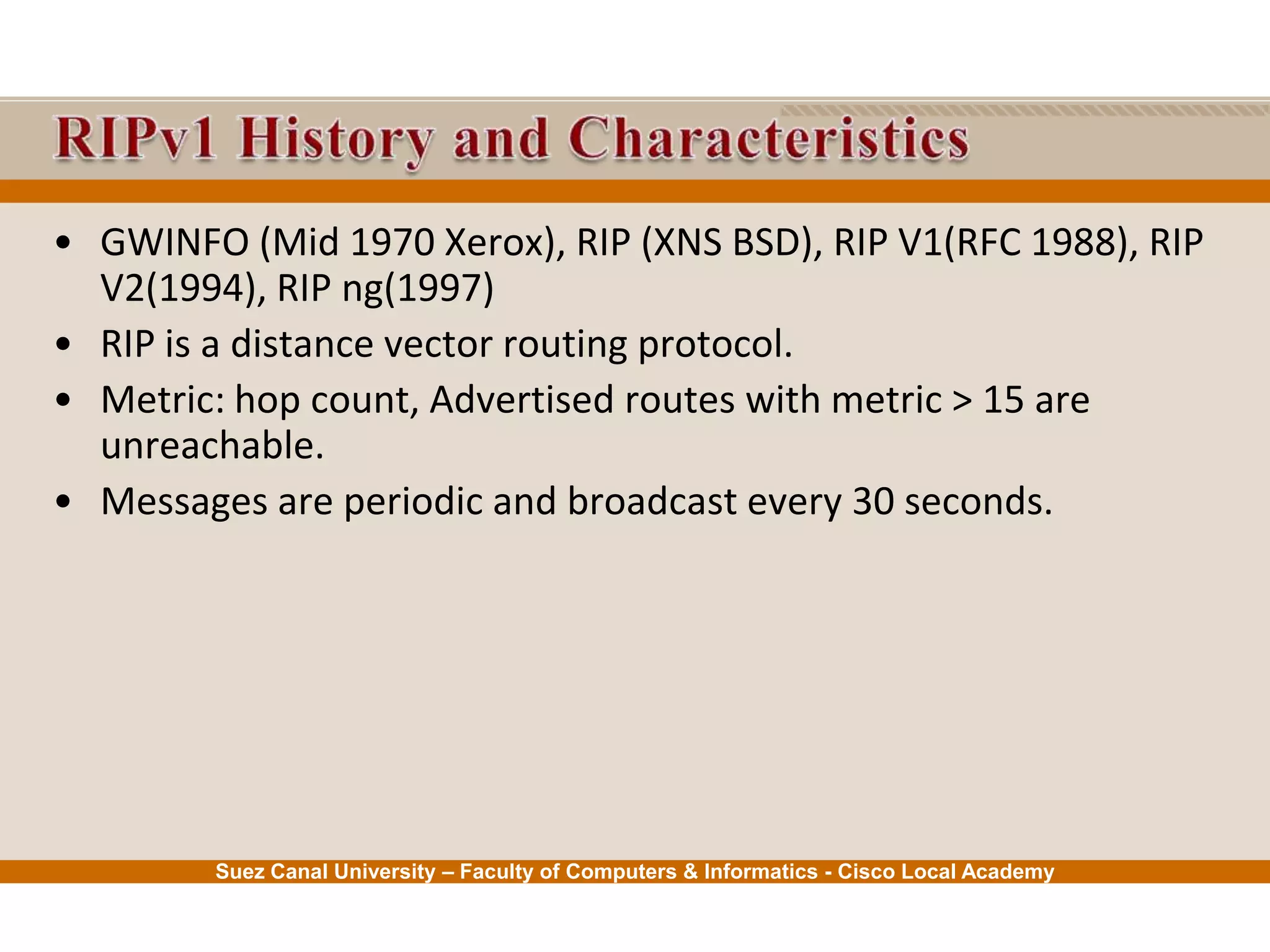 Routing Protocols and Concepts: Ch5 - Routing Information Protocol (RIP ...
