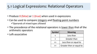 Ch5 Selection Statements | PPT
