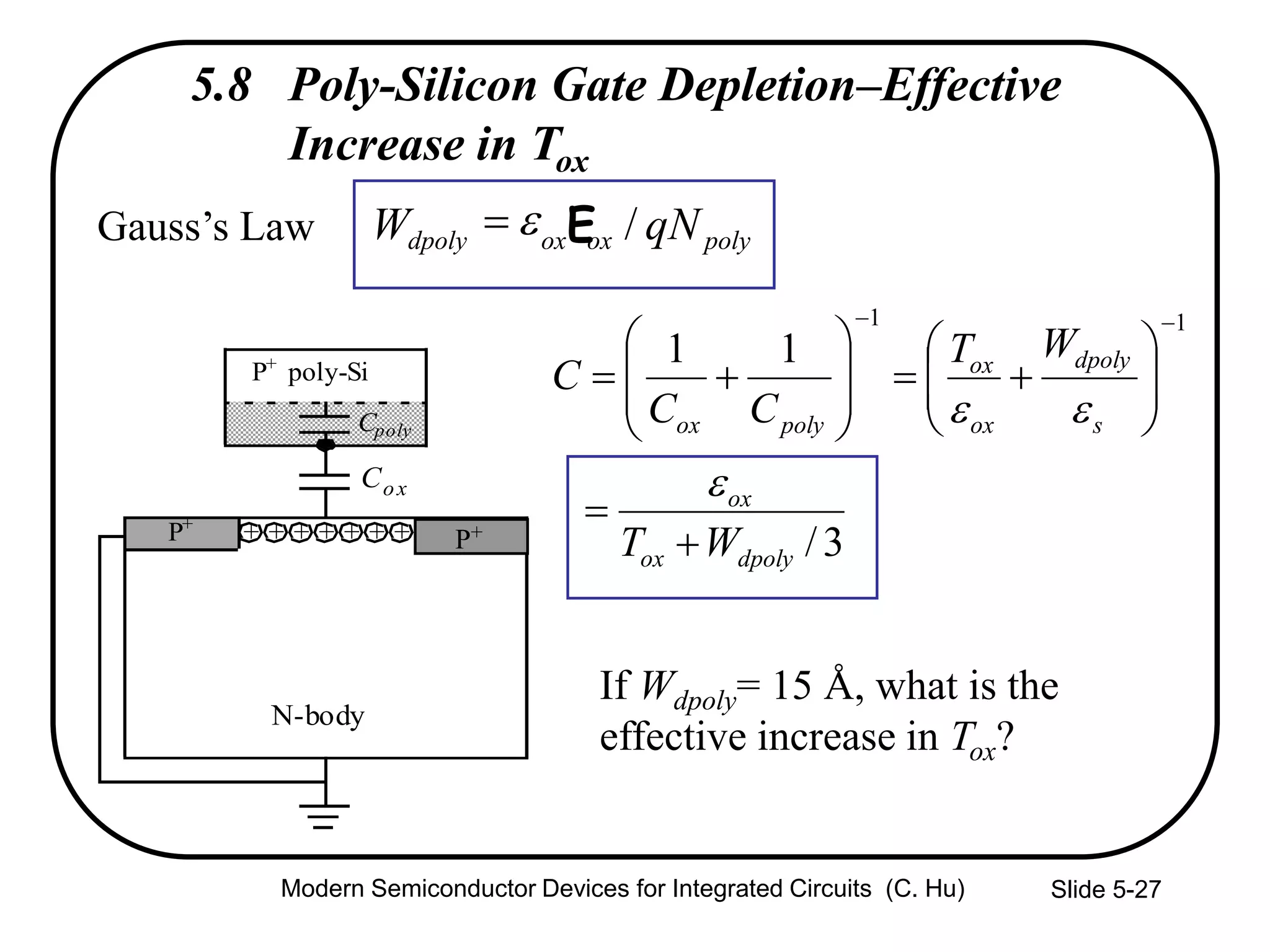 Ch5 lecture slides Chenming Hu Device for IC | PPT
