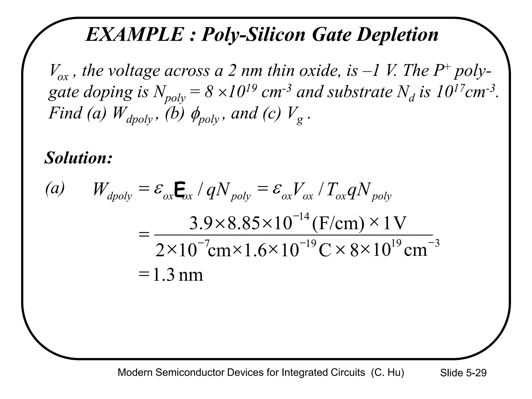 Ch5 lecture slides Chenming Hu Device for IC | PPT