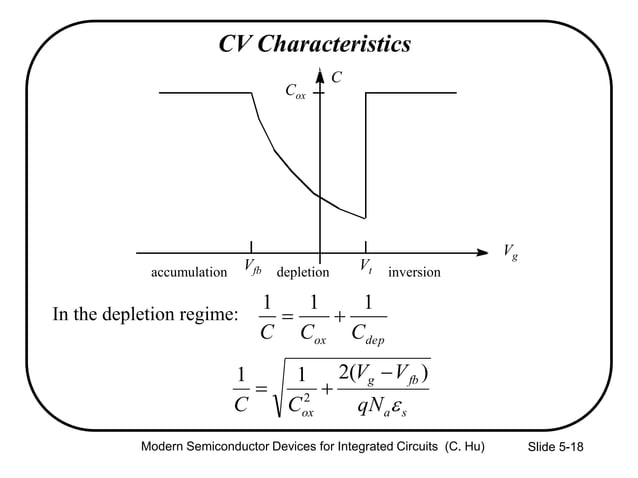 Ch5 lecture slides Chenming Hu Device for IC | PPT | Physics | Science