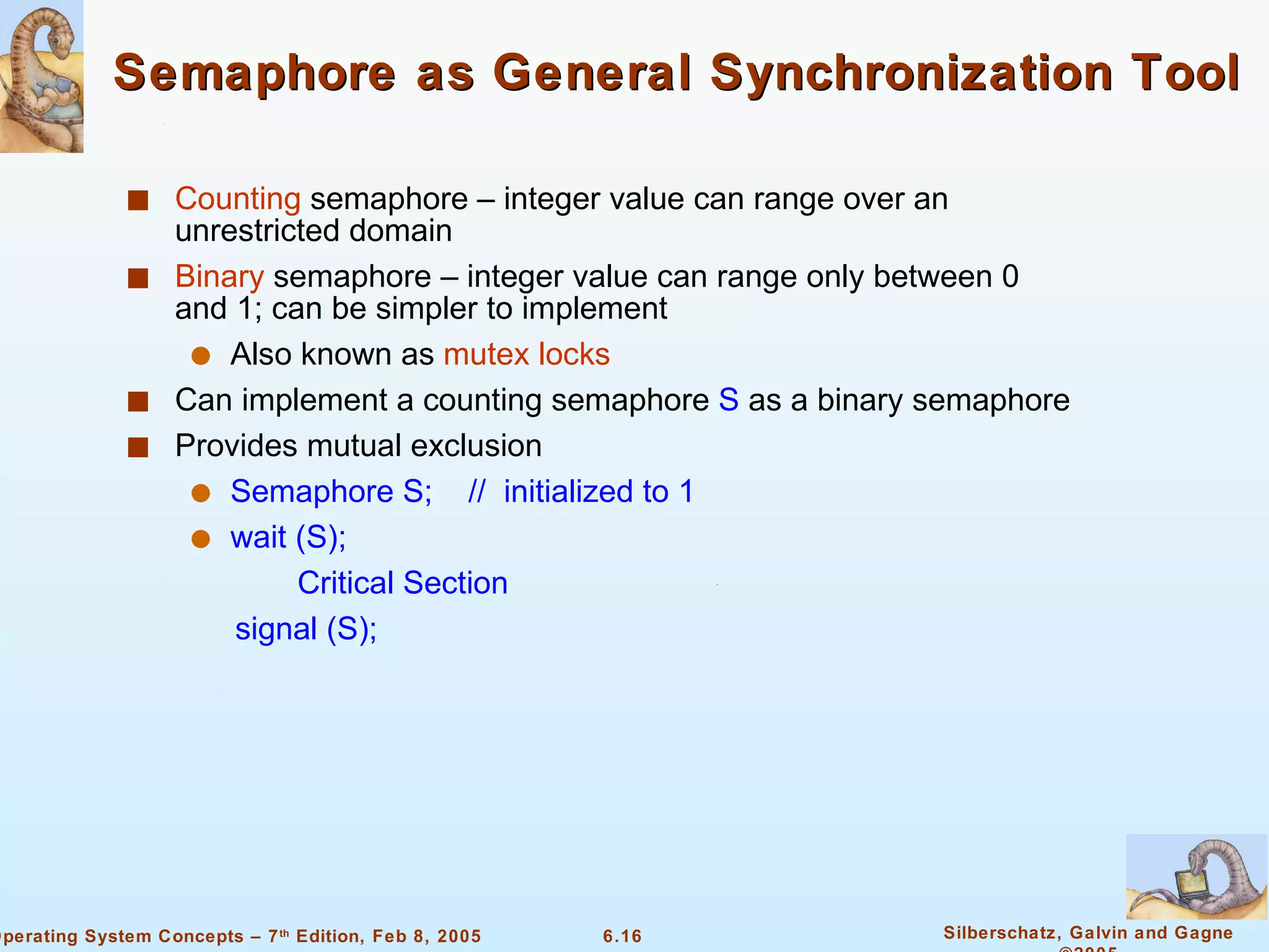 Chapter 6 - Process Synchronization | PPT | Databases | Computer Software and Applications