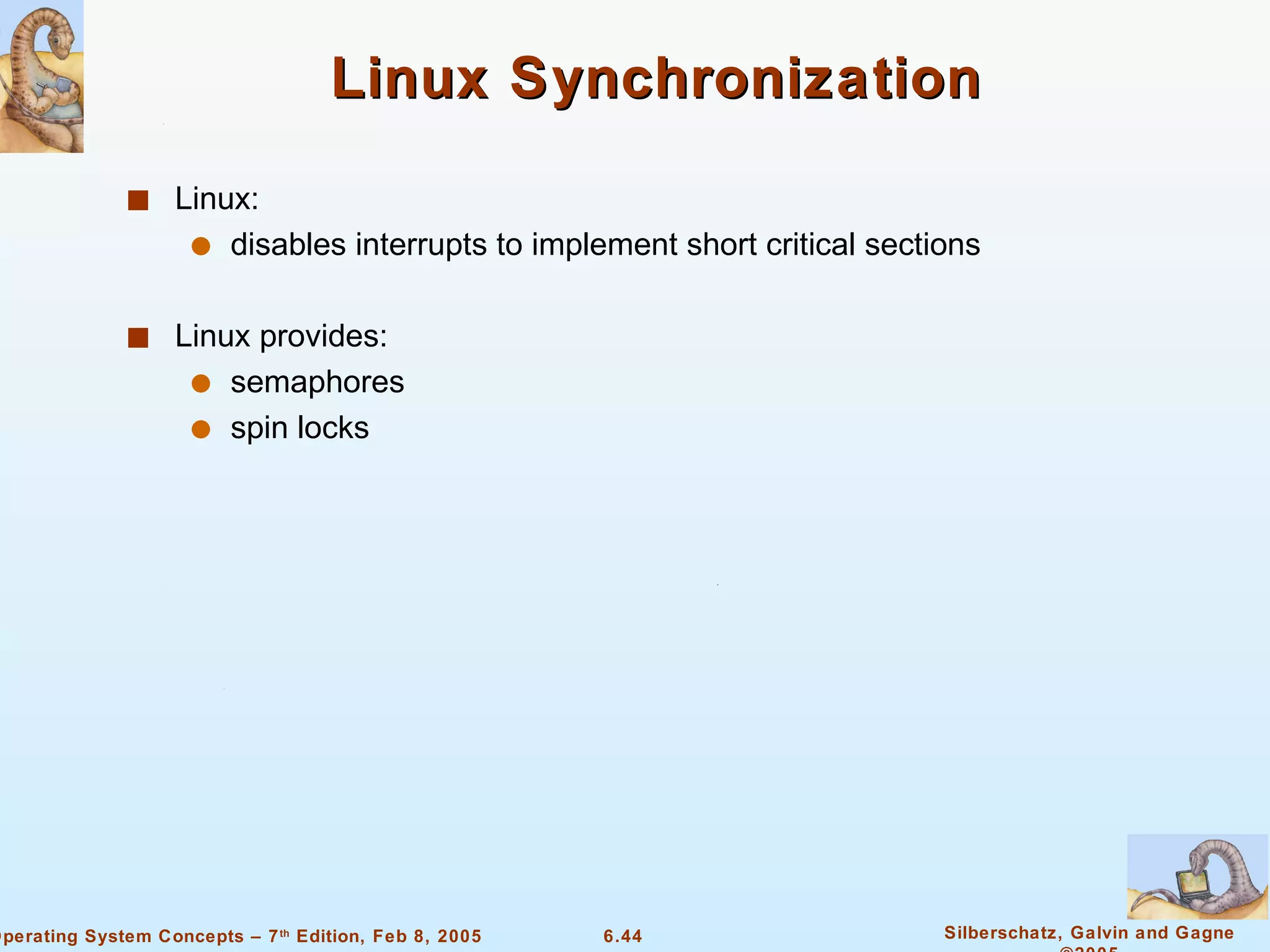Chapter 6 - Process Synchronization | PPT | Databases | Computer Software and Applications