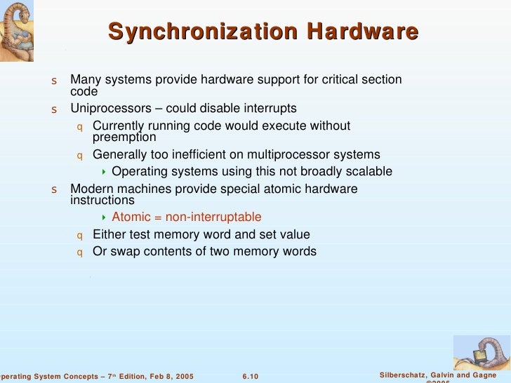 Chapter 6 - Process Synchronization