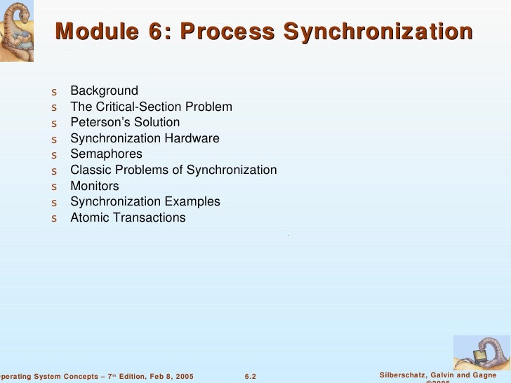 Chapter 6 Process Synchronization