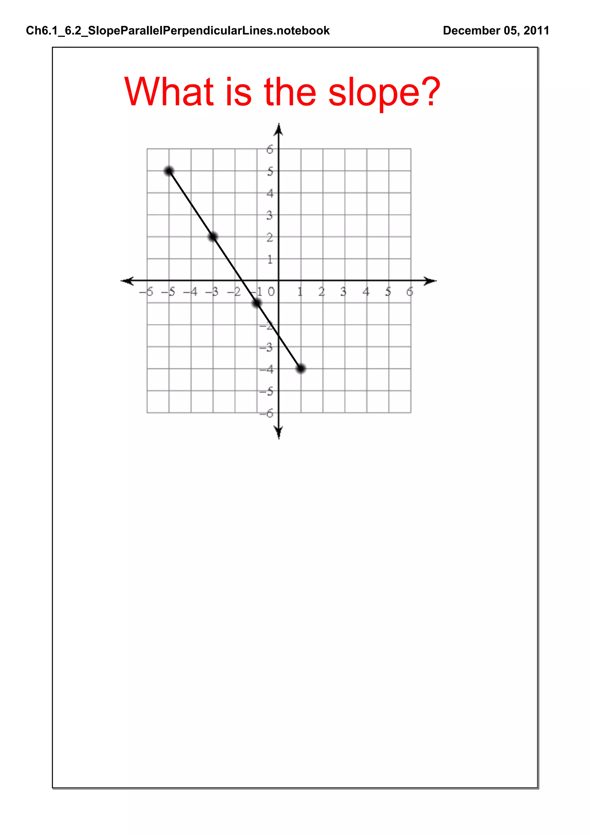 Ch 6.1 & 6.2 Slope of Parallel and Perpendicular Lines | PDF