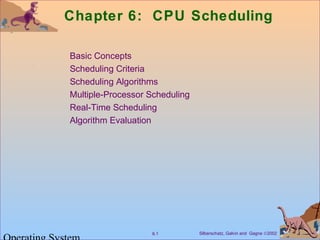 Ch6: CPU Scheduling | PPT