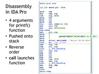 CNIT 126 6: Recognizing C Code Constructs in Assembly | PDF