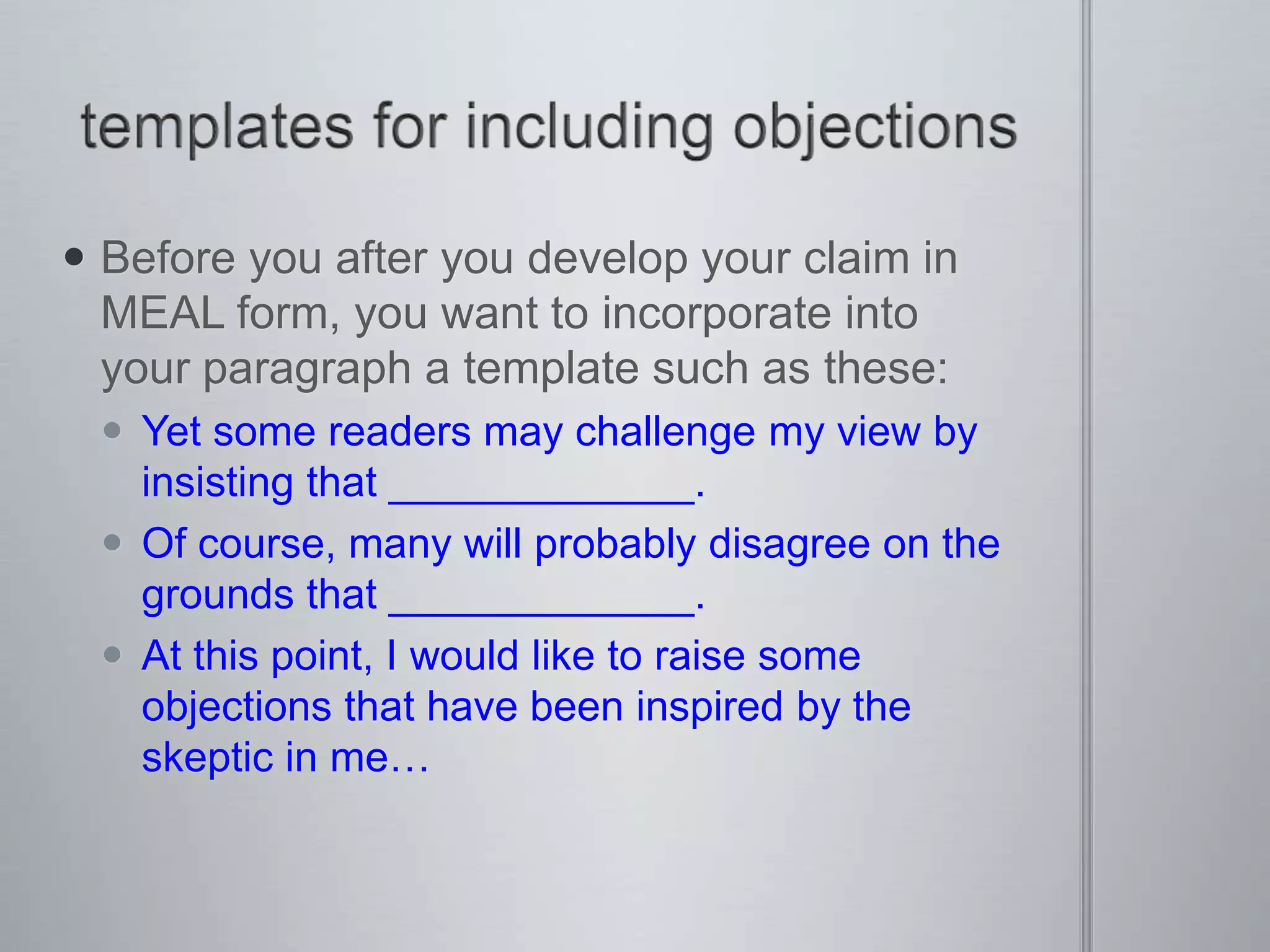 They Say, I Say: Ch 6 | PPTX