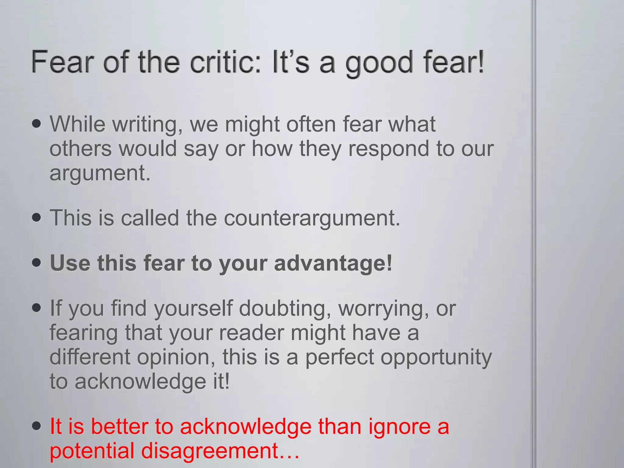 They Say, I Say: Ch 6 | PPTX