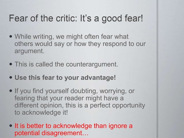 They Say, I Say: Ch 6 | PPTX