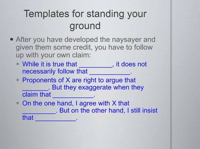 They Say, I Say: Ch 6 | PPTX