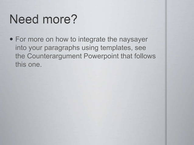 They Say, I Say: Ch 6 | PPTX