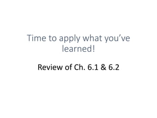 Ch 6 1 and 6-2 review questions | PPT