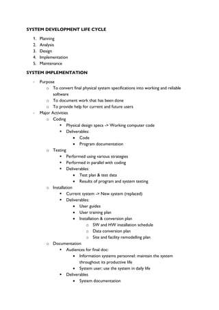System Development Life Cycle | PDF