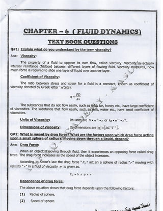 Fluid Dynamics -2 (PDF) | PDF