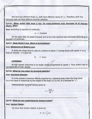 Fluid Dynamics -2 (PDF) | PDF