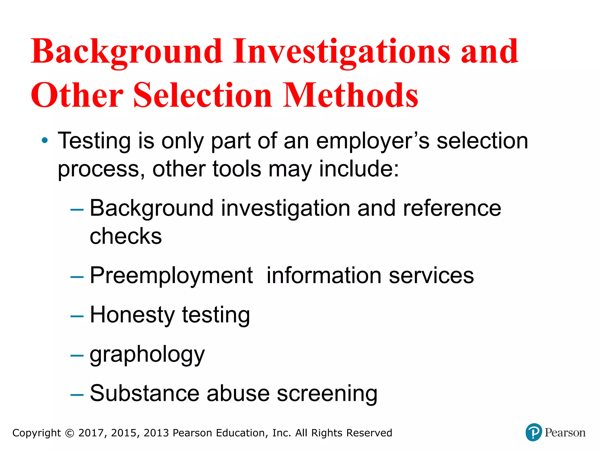Employee Testing and selection /Human Resource Management | PPT