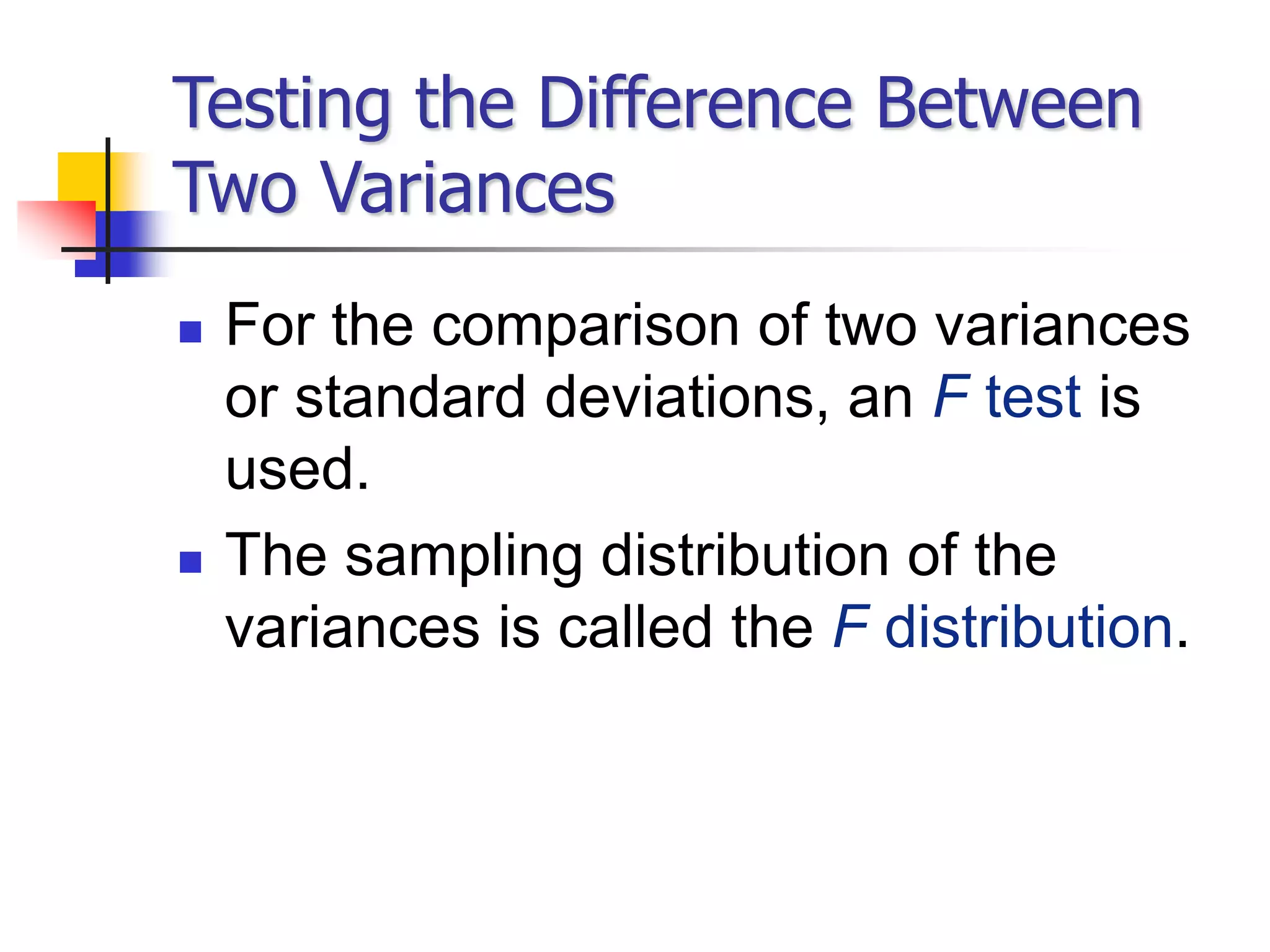 Ch6 Testing the Difference between Means, Variances | PPT